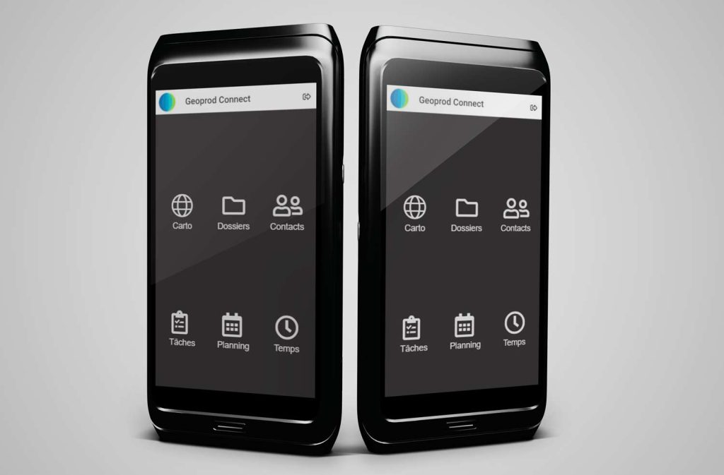 Application mobile Geoprod Connect pour smartphone
