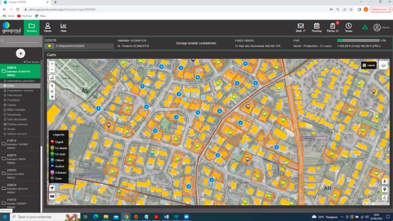 Module cartographique pour géomètres, logiciel Geoprod Connect